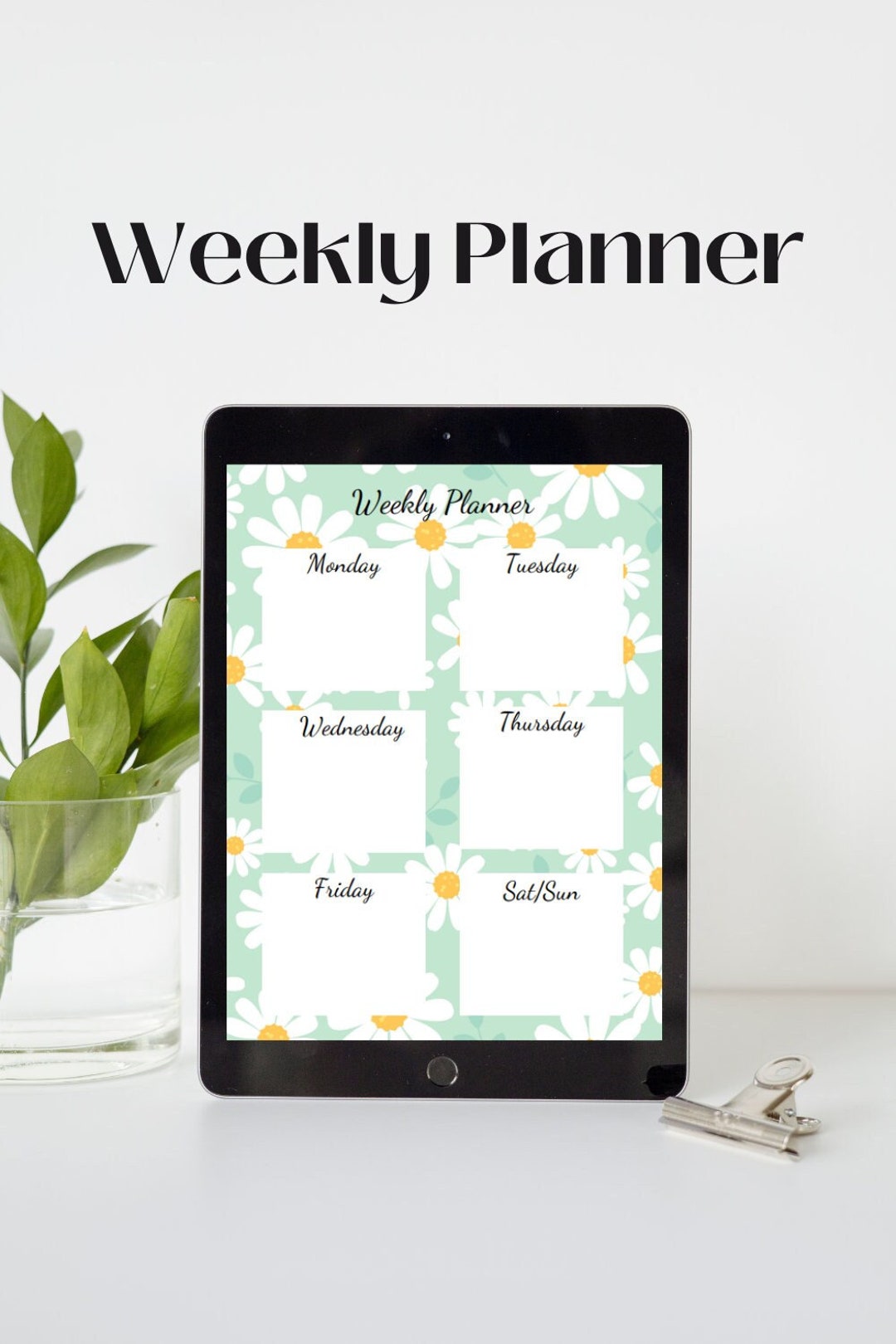 Digital Weekly Planner Flower Edition - Etsy
