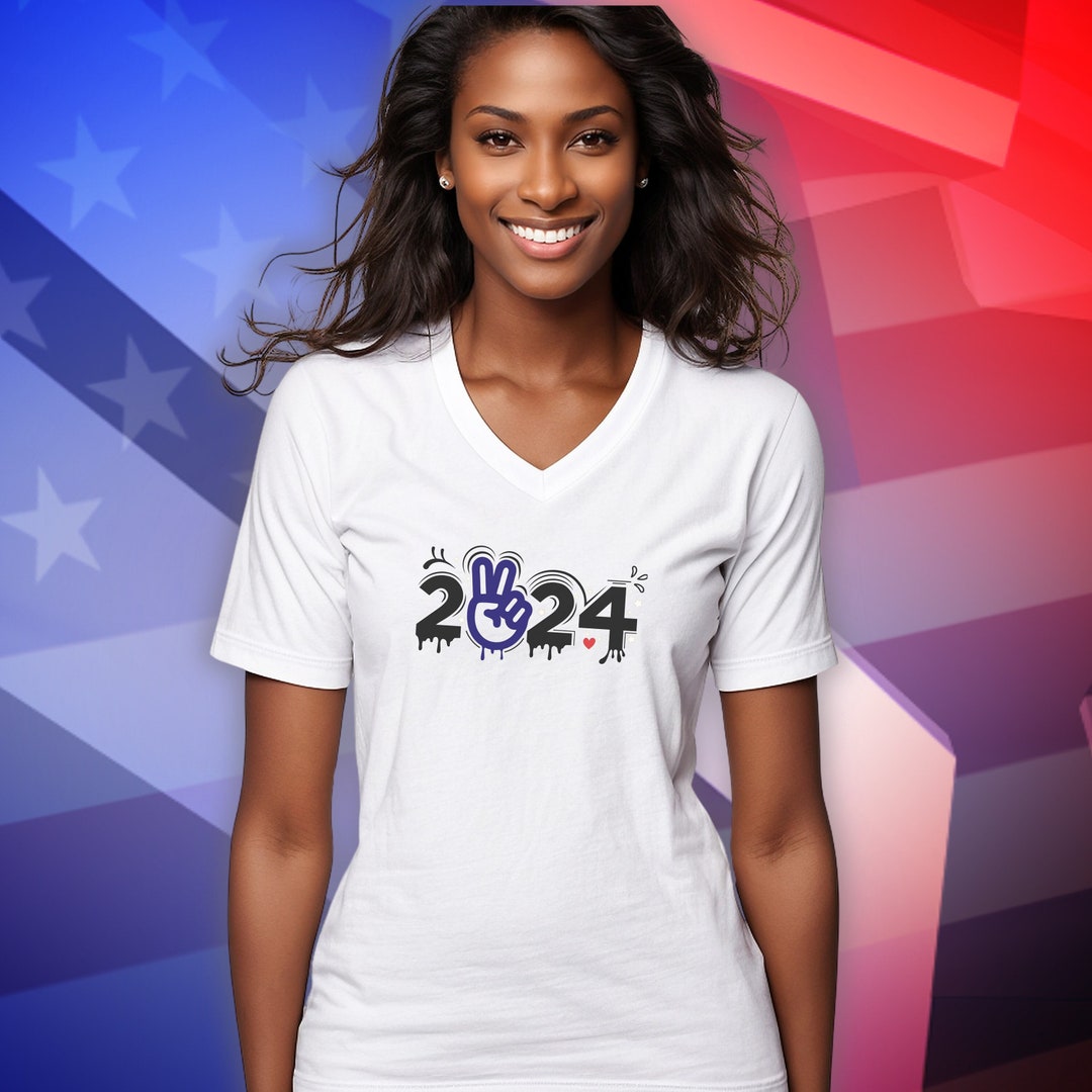2024 Election Shirt, 2024 Vneck Tshirt, Vote Peace 2024 Shirt, Election ...