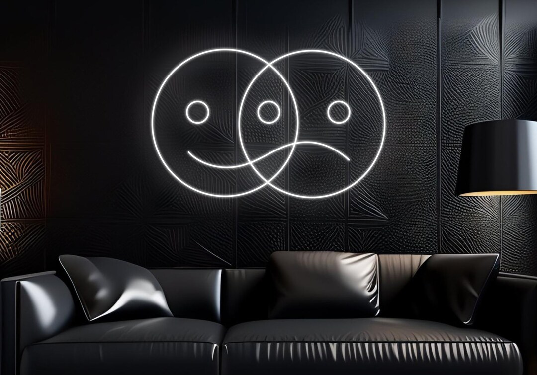 Smile Face Neon Smile Double Neon Smile Neon Sign Icon - Etsy