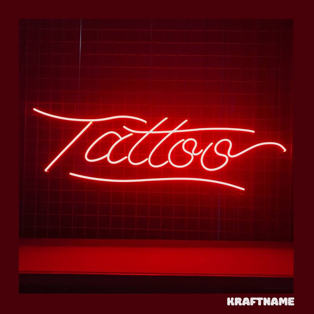 Tattoo Neon Sign Tattoo Shop Led Sign Custom Tattoo Shop Etsy