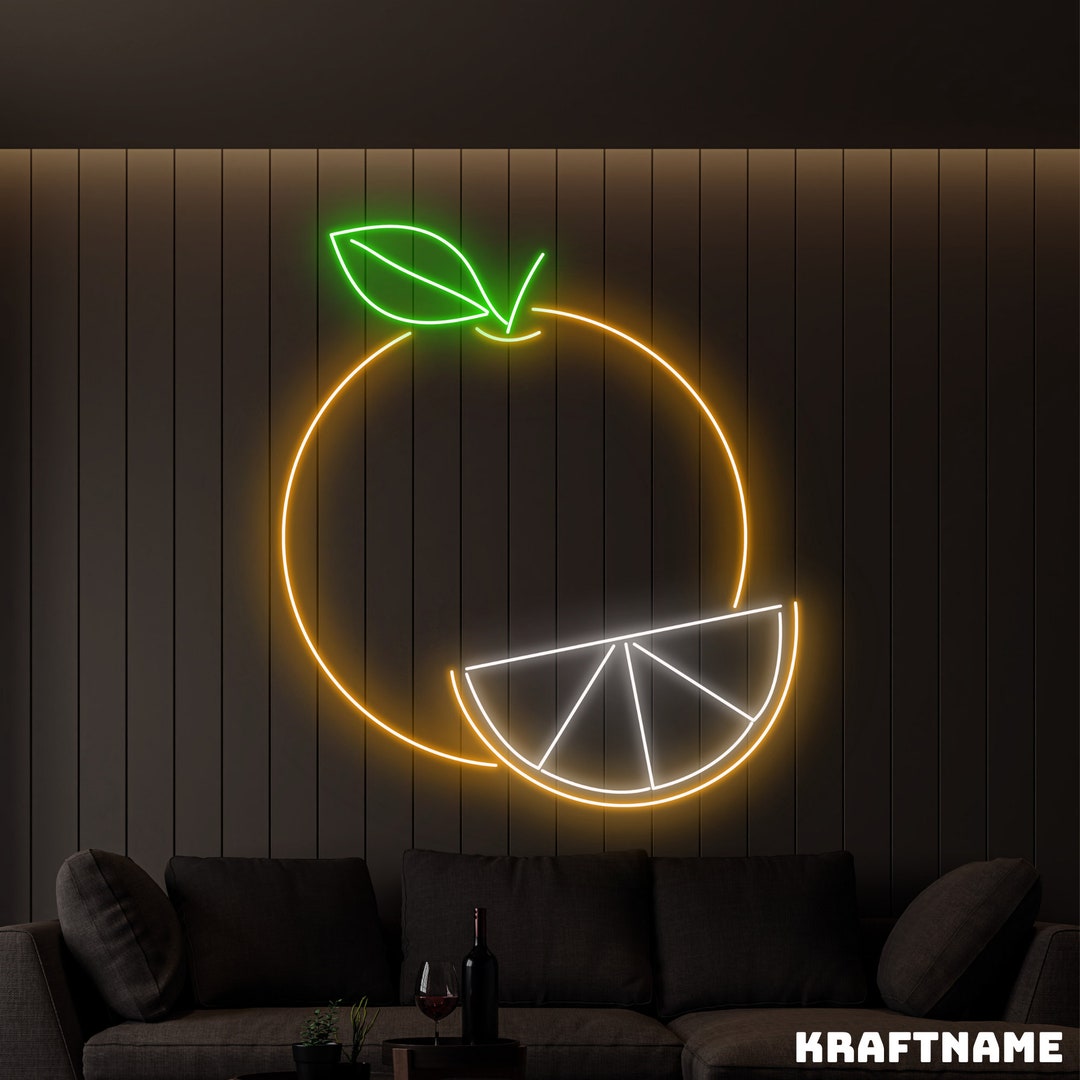 Orange Neon Sign Orange LED Sign Custom Orange Neon Led - Etsy