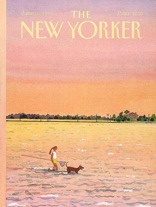 The New Yorker Magazine Cover Set of 6, Gallery Wall Art Set of 6, Blue ...