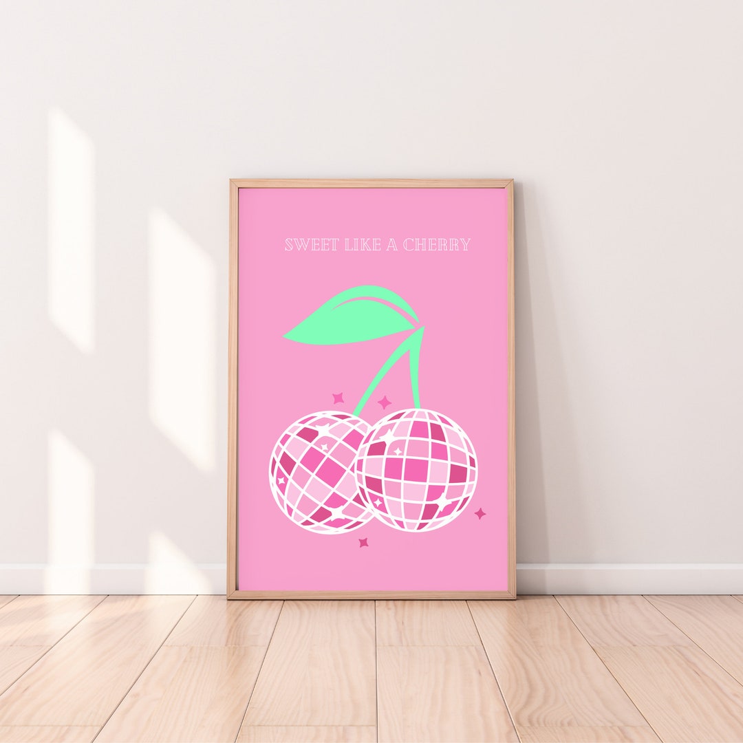 Preppy Cherry Printable Art - Etsy