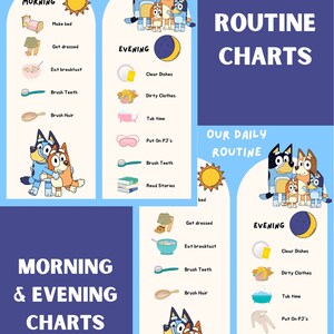 Bluey Daily Routine Chart / Morning and Evening Routines - Etsy