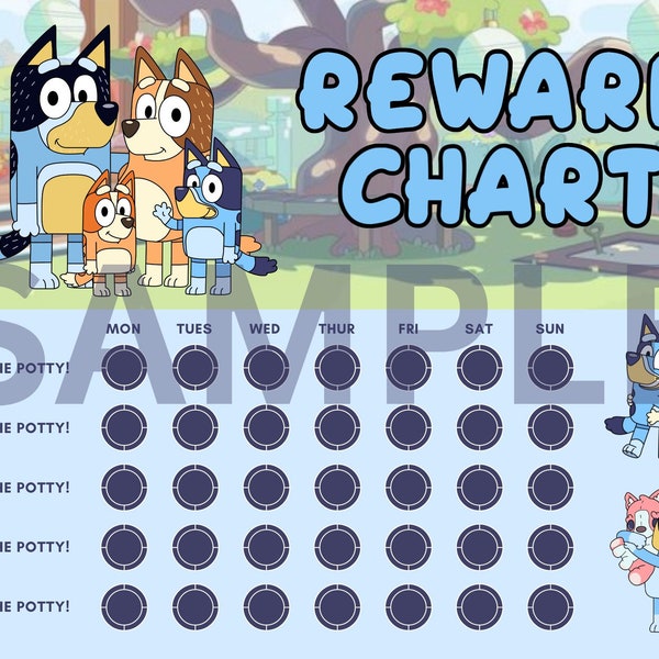 Bluey Potty Training Chart - Etsy