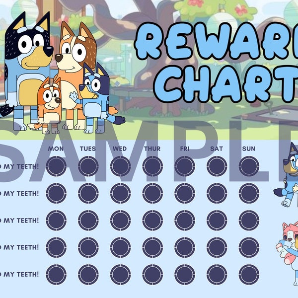 Bluey Sticker Chart - Etsy