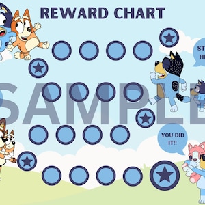 Bluey Reward Sticker Chart / Bluey Potty Chart / Toilet - Etsy