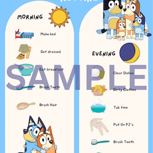 Bluey Daily Routine Chart / Morning and Evening Routines - Etsy