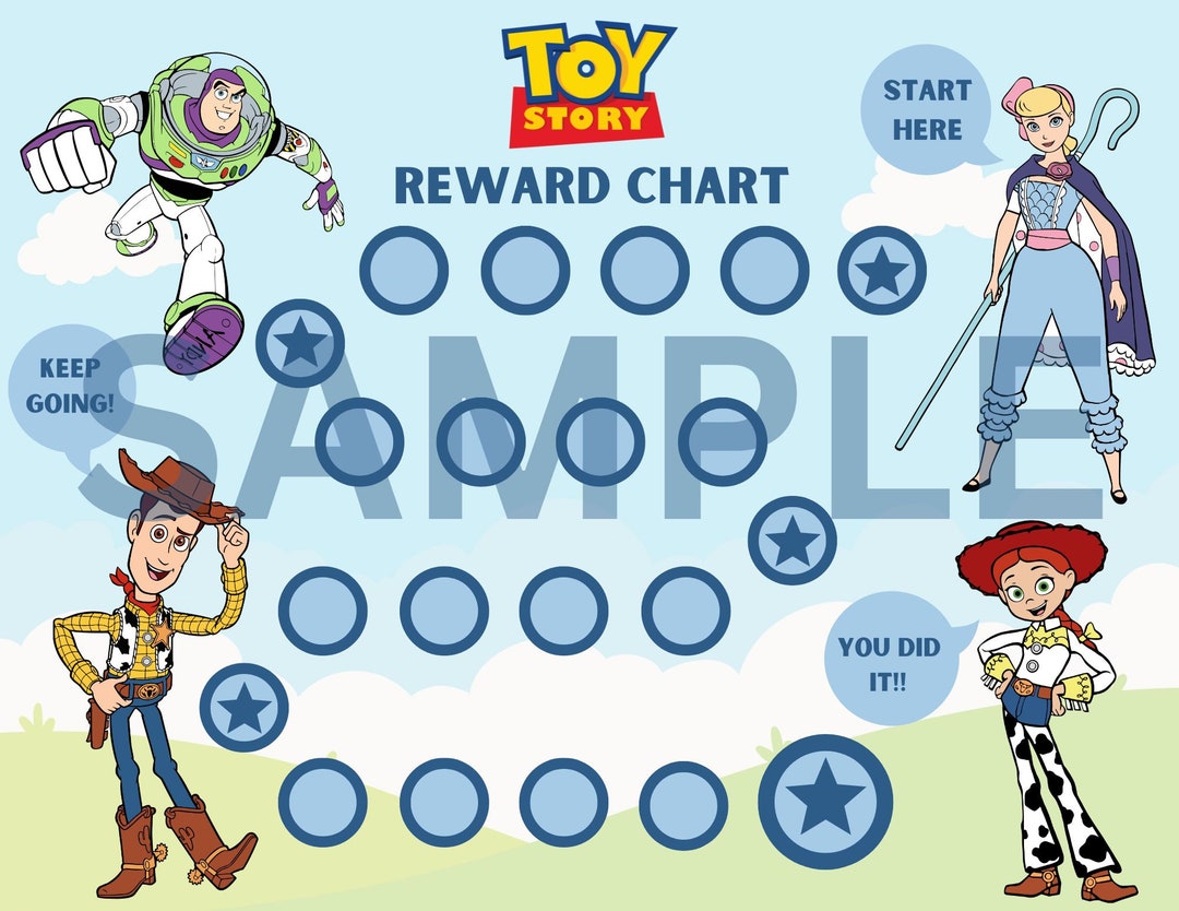 Toy Story Reward Sticker Chart / Buzz Lightyear Potty Chart / Toilet ...