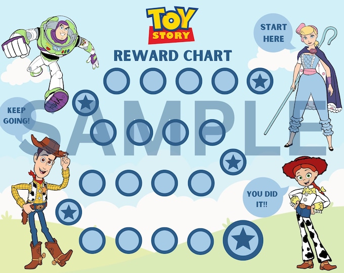 Printable Reward Chart, Toy Story Reward Chart, Toy Story Potty Train ...