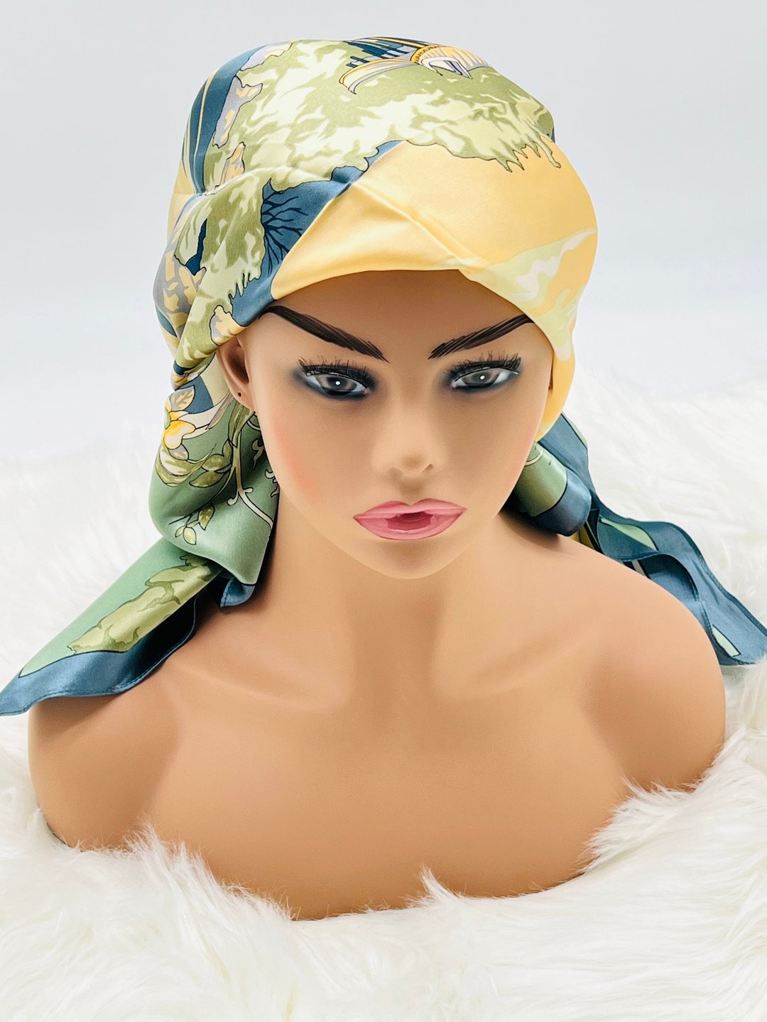 100% Pure Mulberry Silk Large Head Scarf - Etsy