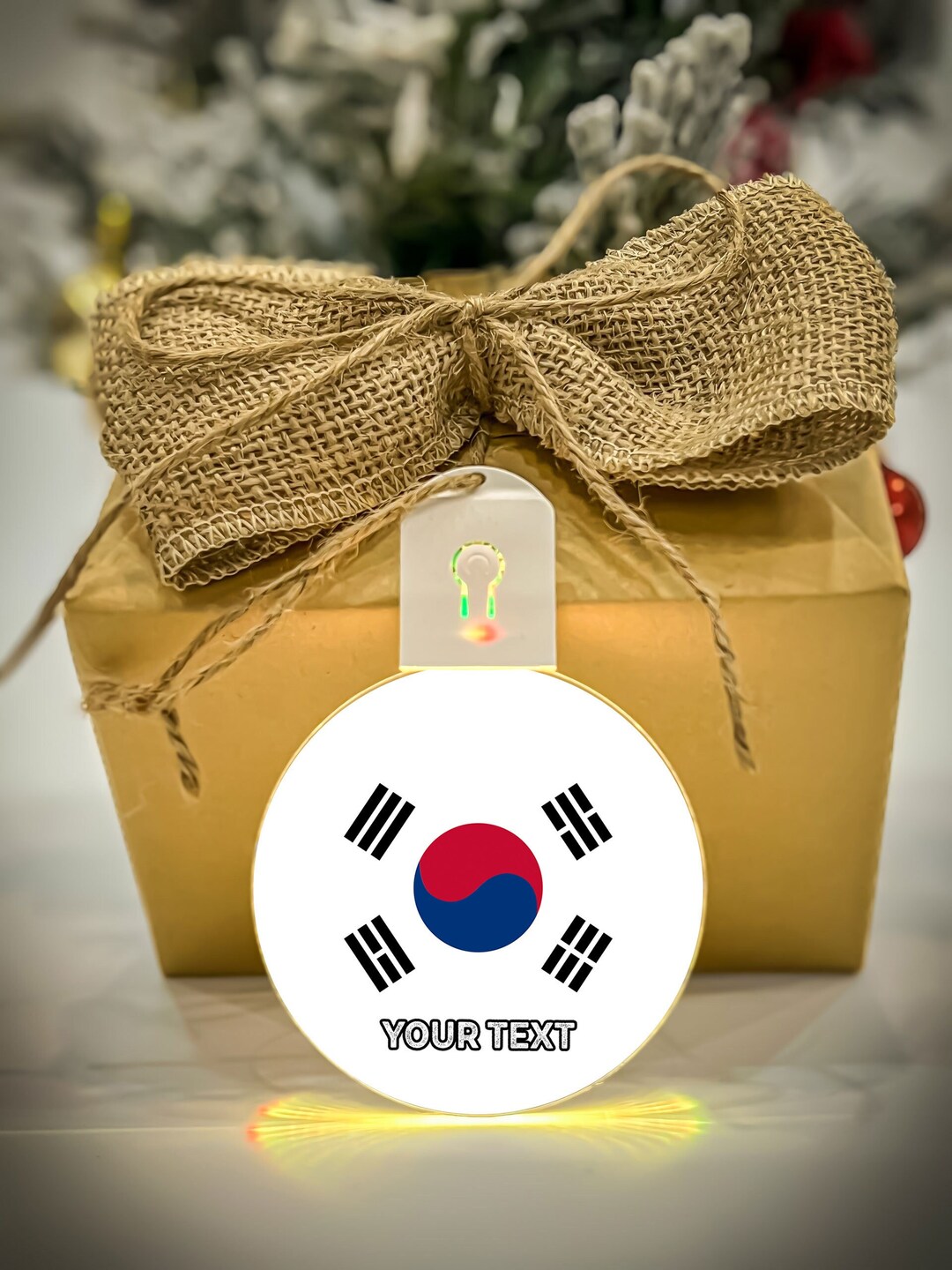 Custom South Korea Flag LED Christmas Ornament Custom Flag of - Etsy