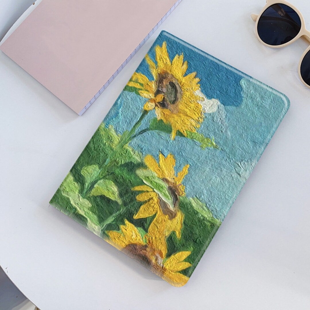 Stylish Floral iPad Case Summer Sunflower Oil Painting - Etsy