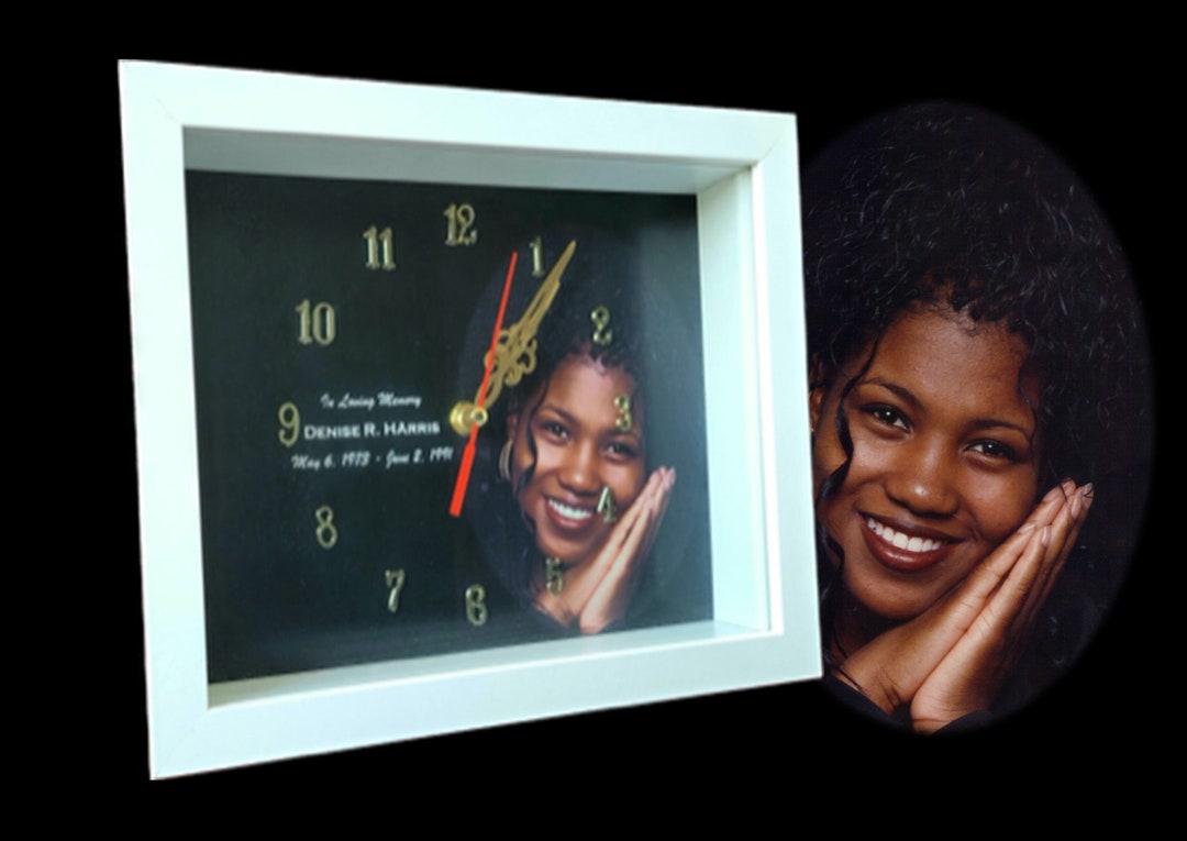 Memorial Personalized Condolences Photo, Picture, Portrait Clock ...