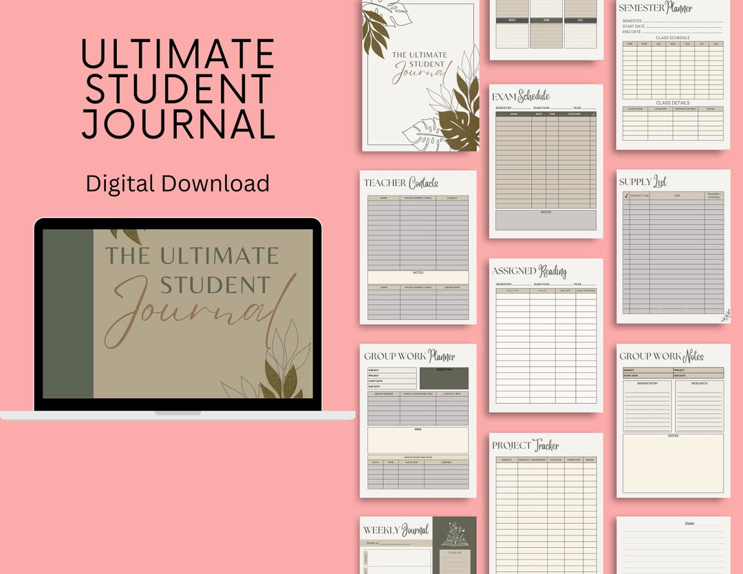 The Ultimate Student Journal Digital Download - Notes, Notebook ...