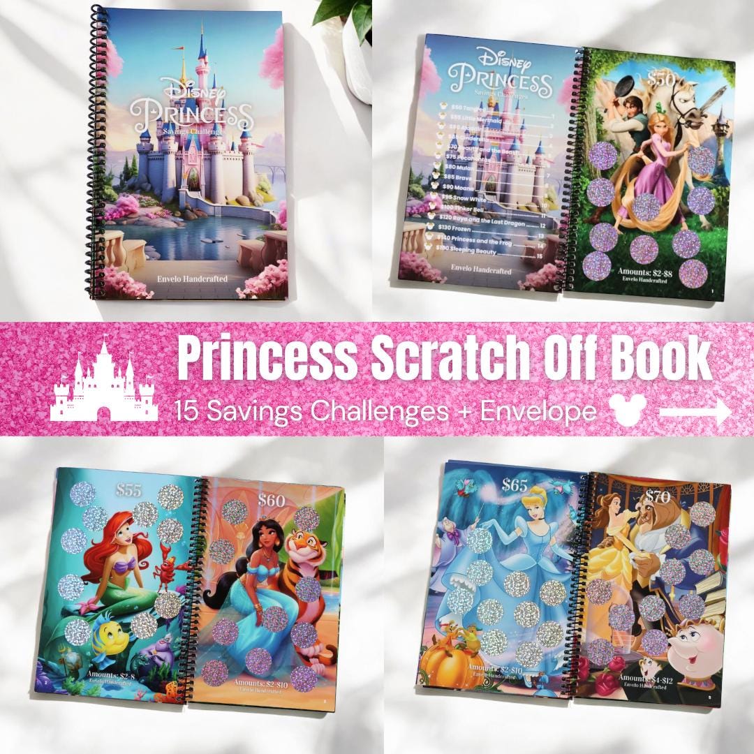 NEW Princess Scratch off Savings Challenge Book | 15 Challenges ...