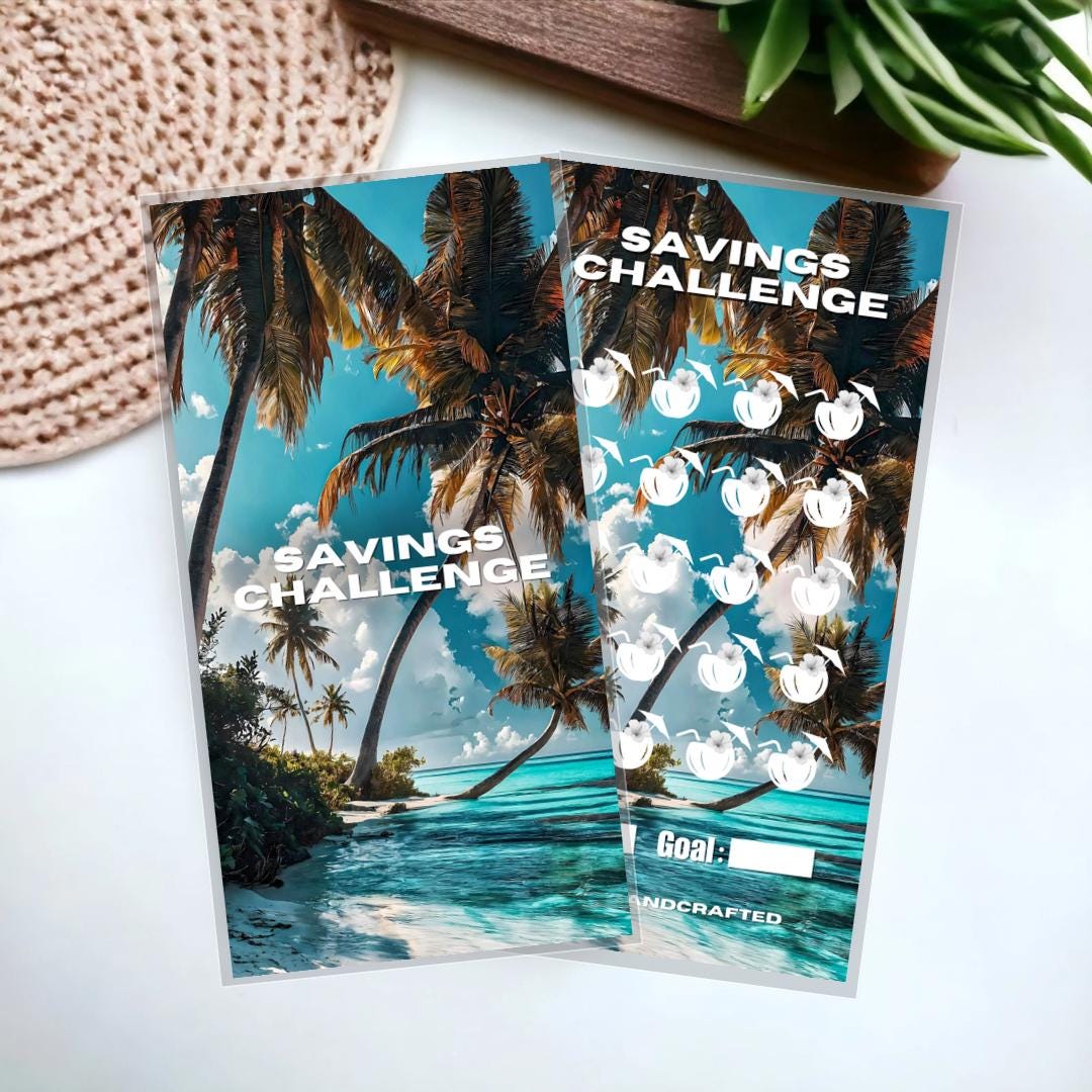 Vacation Savings Challenge Tracker | A6 Budget Binder Cash Envelope ...