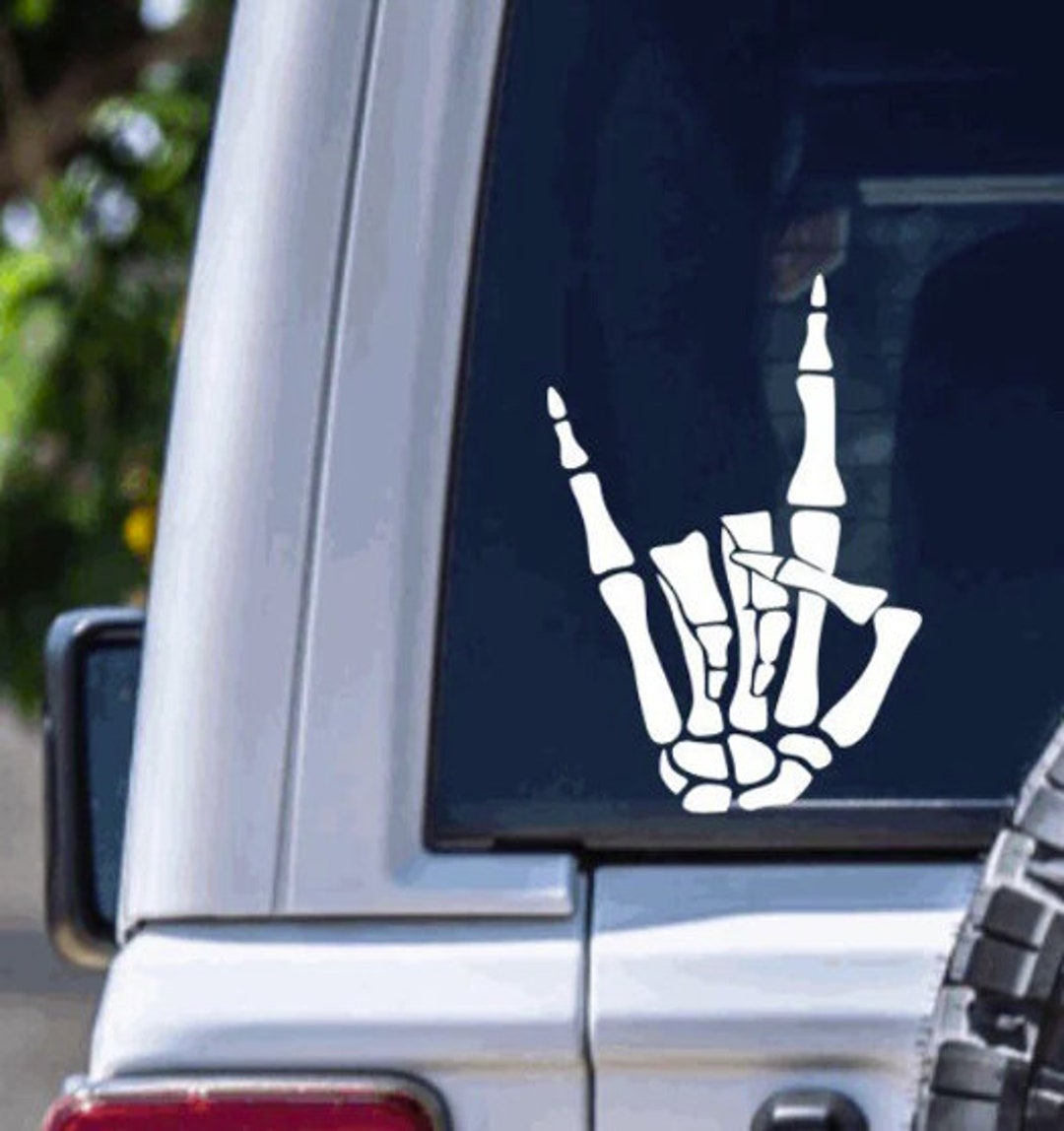 Rock on Skeleton Hand Vinyl Decal Sticker Devil Horn Hand - Etsy