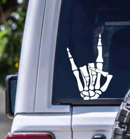 Rock on Skeleton Hand Vinyl Decal Sticker Devil Horn Hand - Etsy