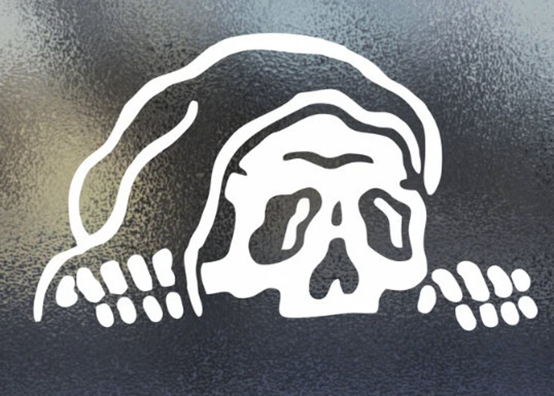 Grim Reaper Lurking Spooky Skeleton Peeker Vinyl Sticker - Etsy Grim Reaper Lurking Spooky Skeleton Peeker Vinyl Sticker - Etsy
