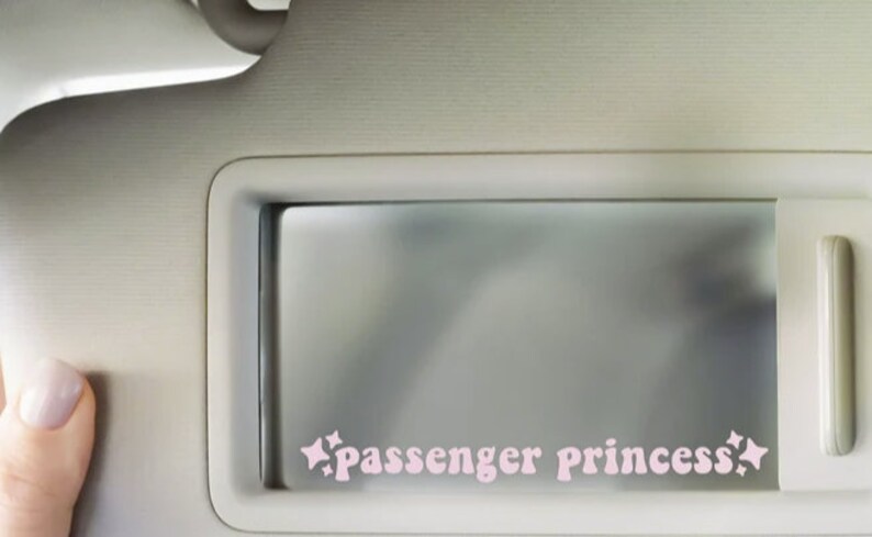 Passenger Princess Car Mirror Decal Cute Rear View Mirror - Etsy