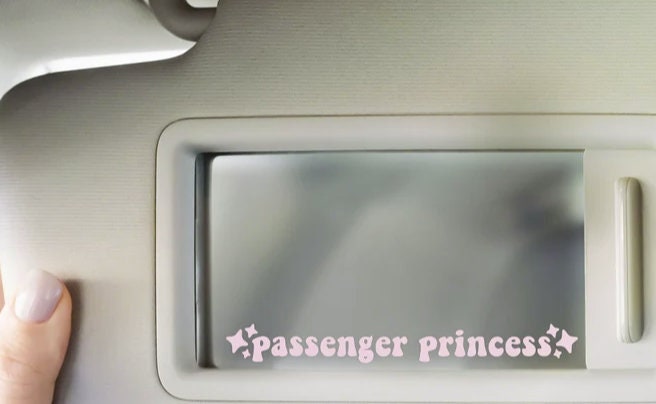 Passenger Princess Car Mirror Decal Cute Rear View Mirror - Etsy