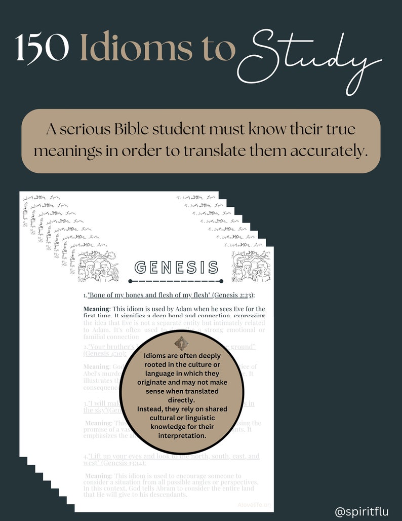 Digital Ancient Hebrew Idioms in the Bible In-depth Bible Study ...