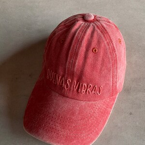 Adult Buenas Vibras Good Vibes Hand-stitched Spanish Language Hats ...