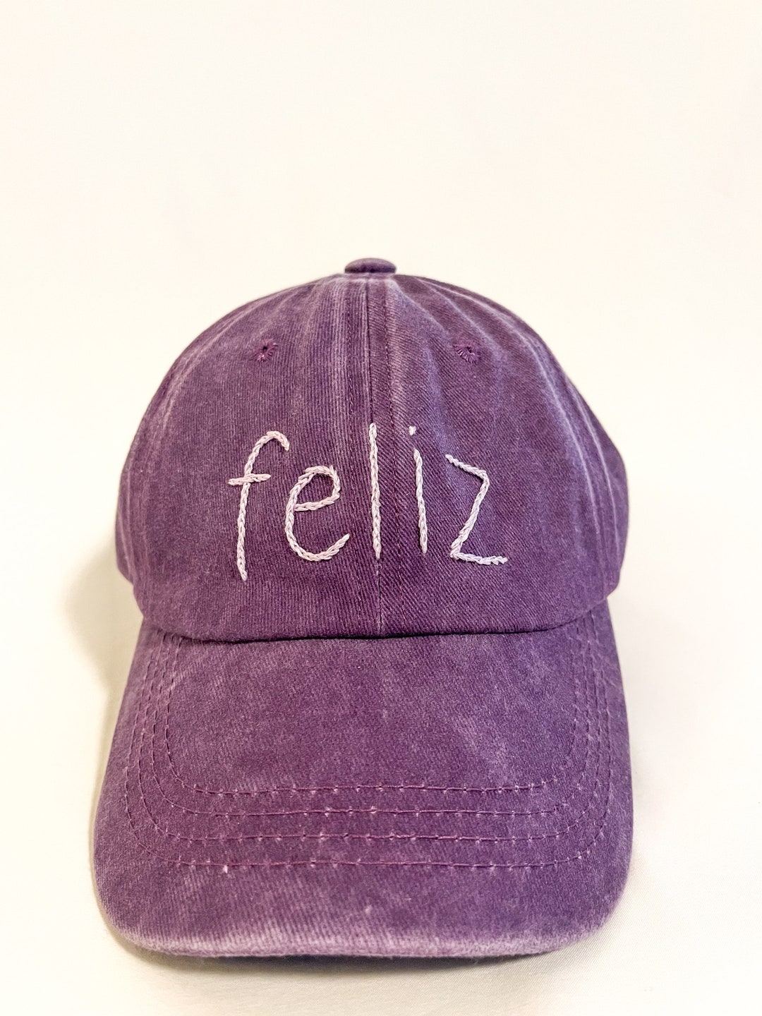 Kids Feliz Hand-stitched Spanish Language Hats, Custom Embroidered Caps ...