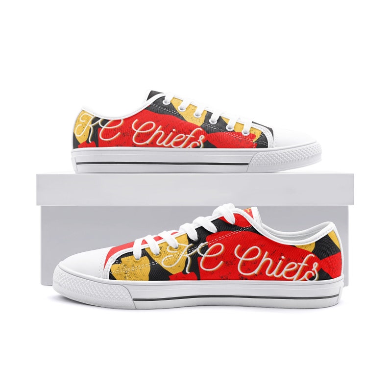 Kansas City Chiefs Shoes Canvas Shoes - Etsy