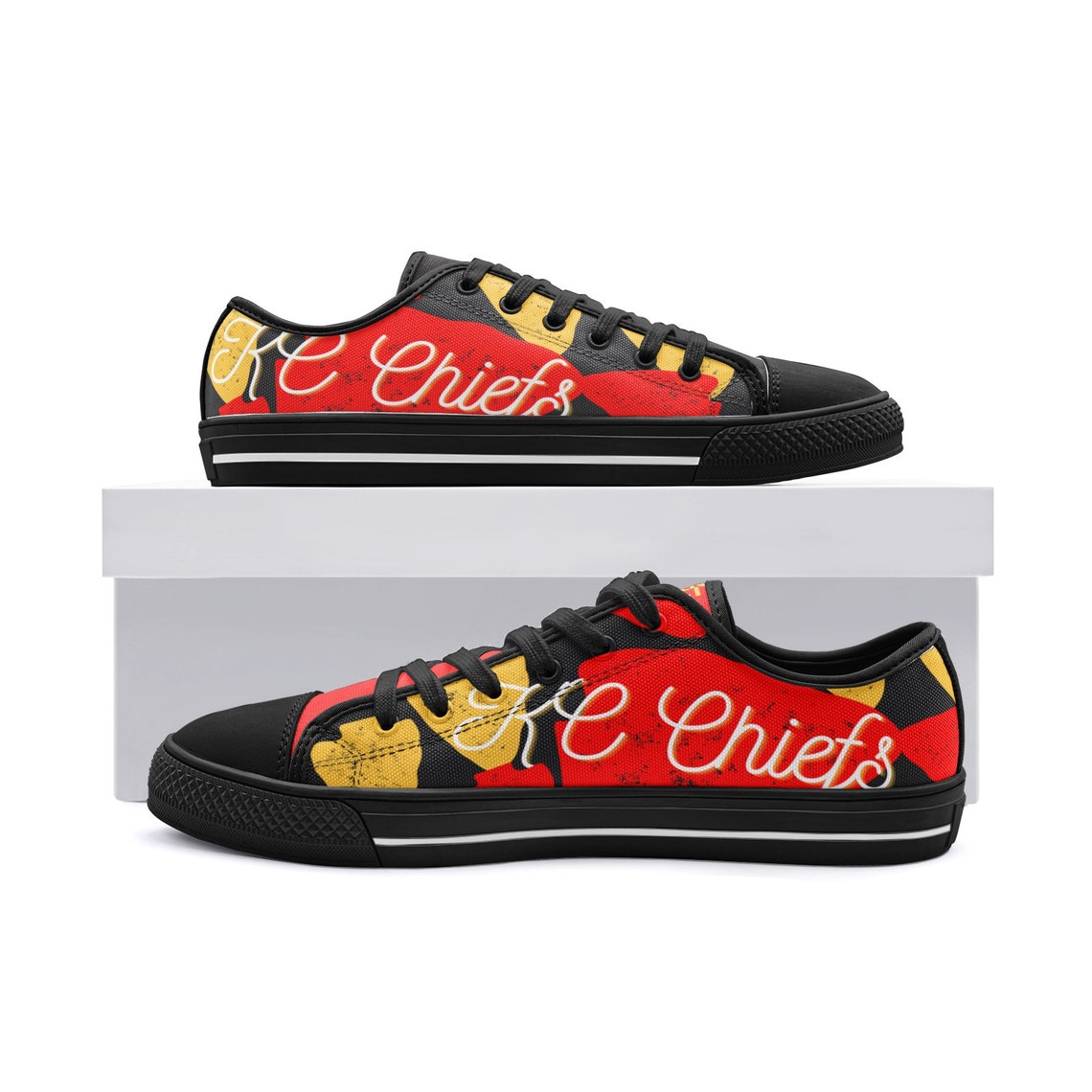 Kansas City Chiefs Shoes Canvas Shoes - Etsy