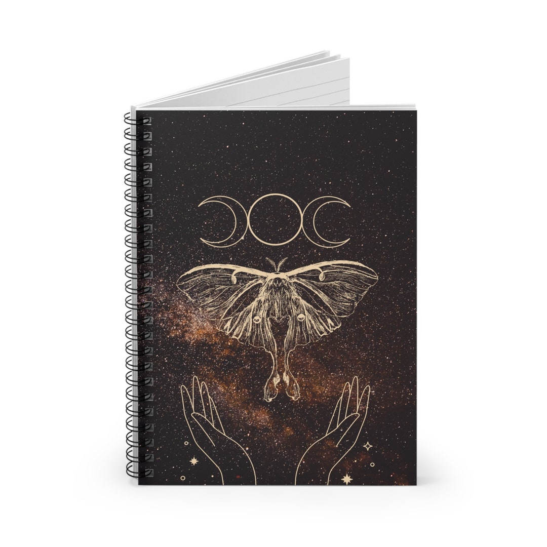 Celestial Luna Moth Spiral Notebook - Etsy
