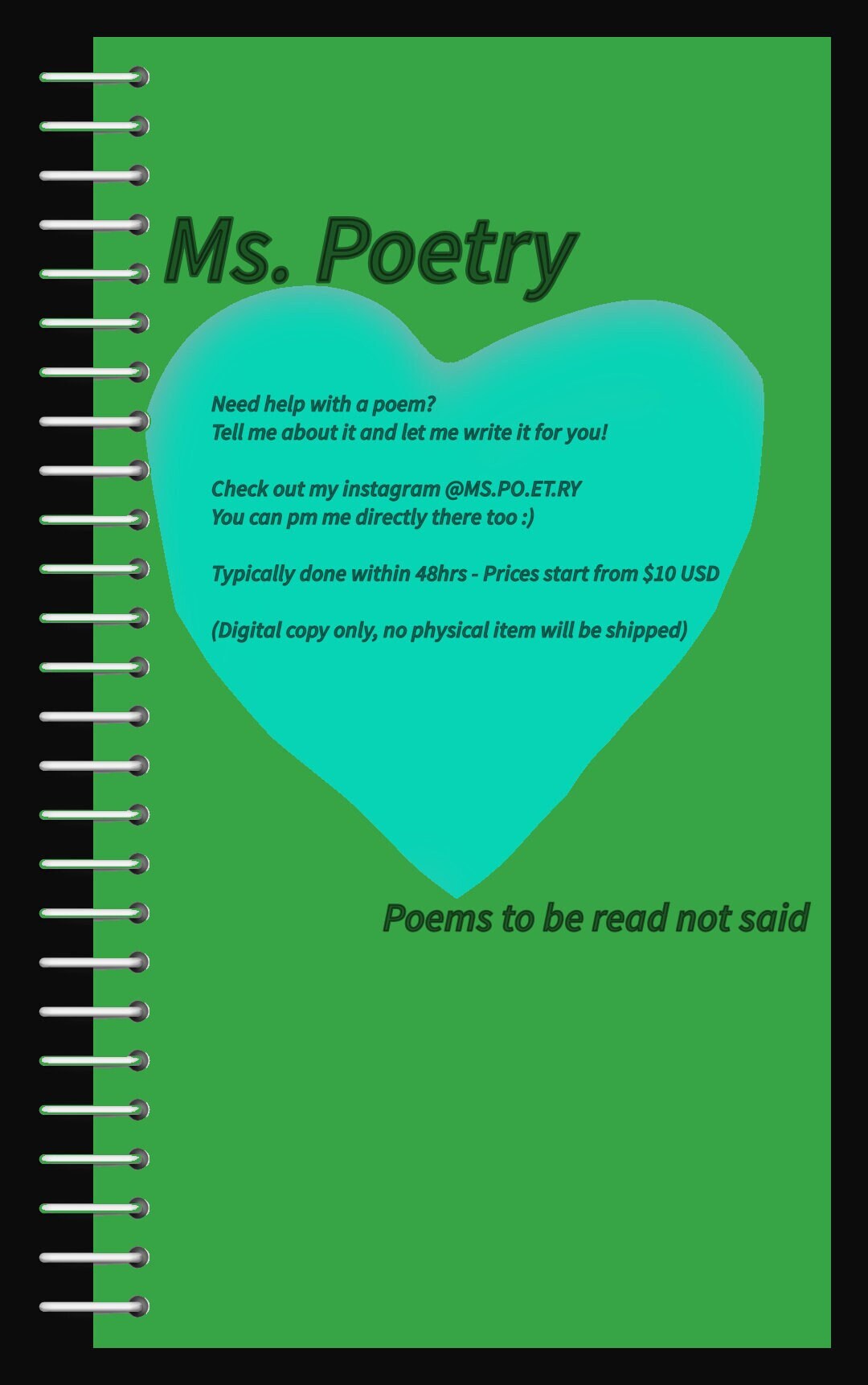 Custom Written Poems (digital) - Etsy