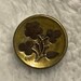 Victorian Perfume Button. Velvet and Brass. Floral Design. 5/8 Inch ...