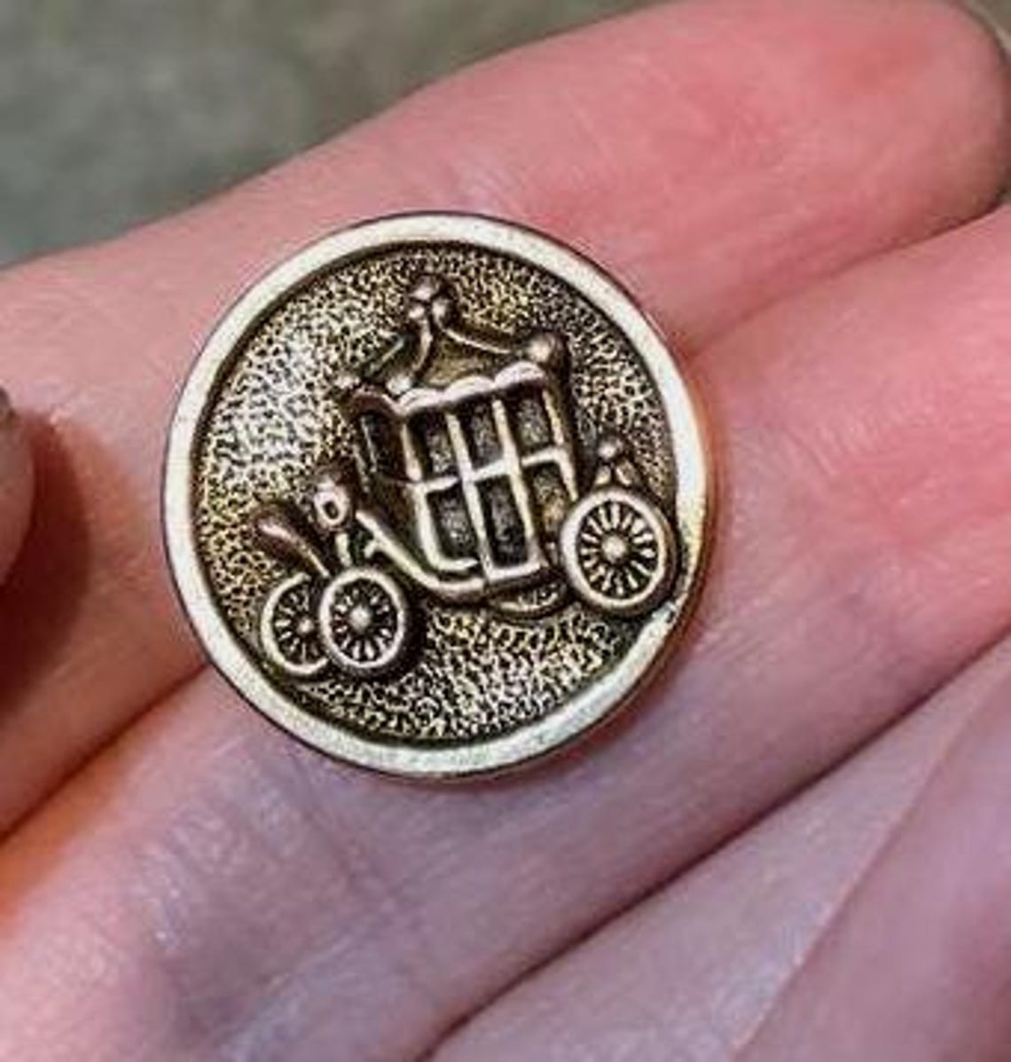 Brass Colored Carriage Vintage Buttons. A Little Over 3/4 Inches Each ...