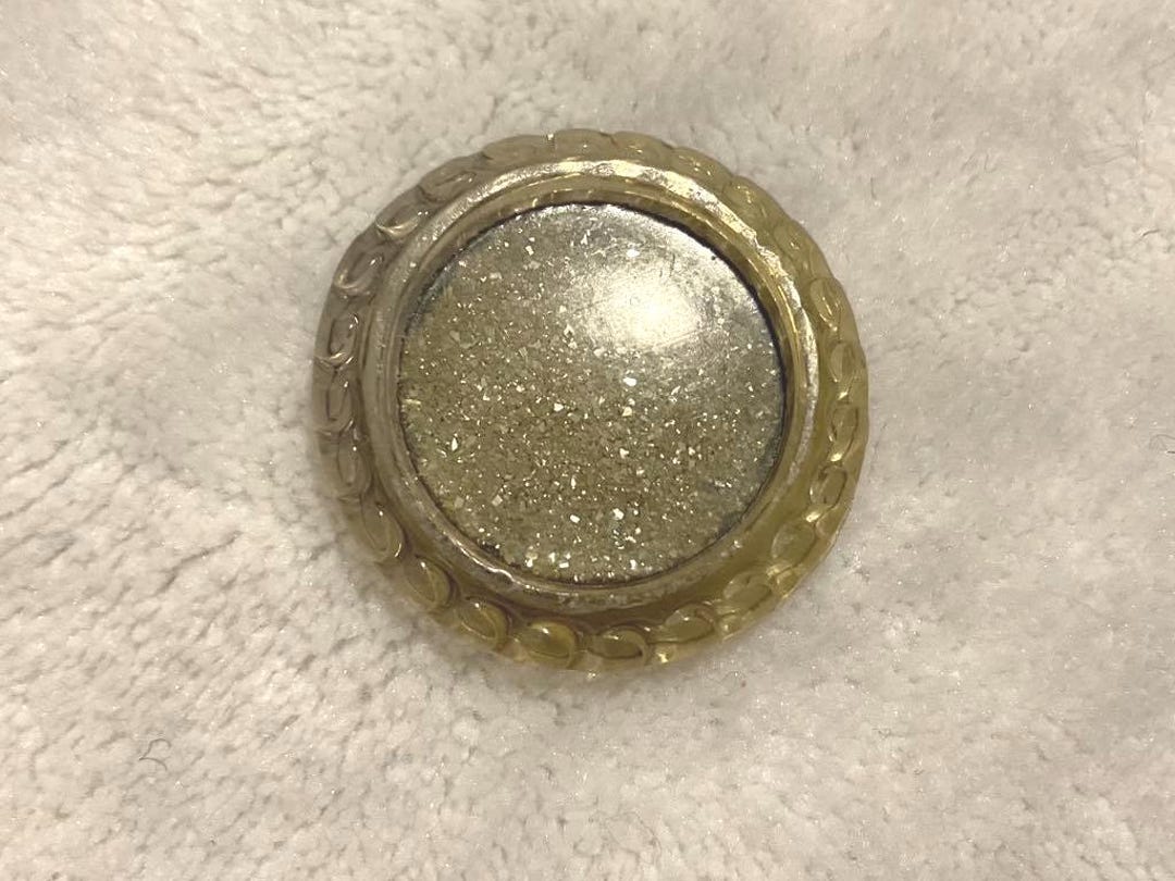 Gold With Glitter Vintage Button. Cellulose Acetate With Glitter Center ...