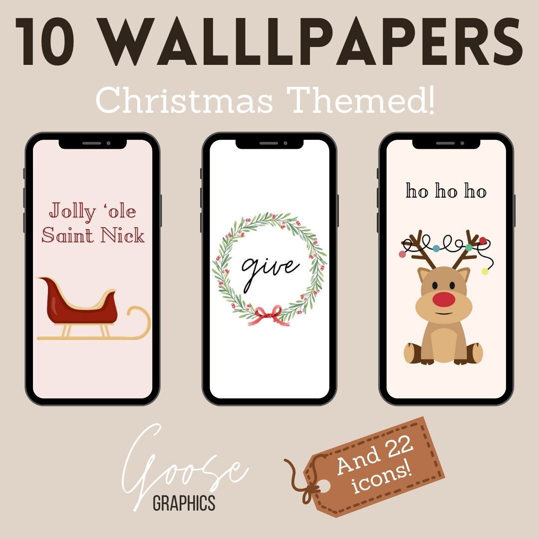 Christian Customizable Holiday Phone Wallpapers 22 Holiday Icons - Etsy