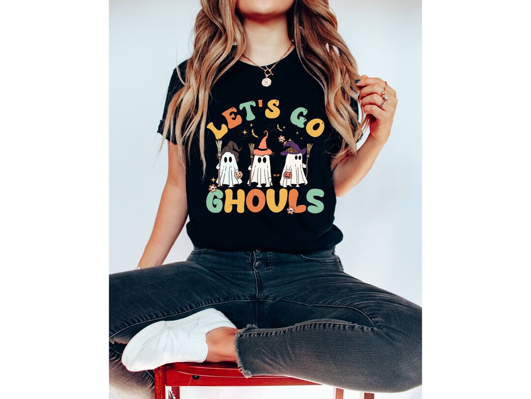 Lets Go Ghouls Ghoul Shirt, Retro Styled With Funny Ghosts, Perfect for ...