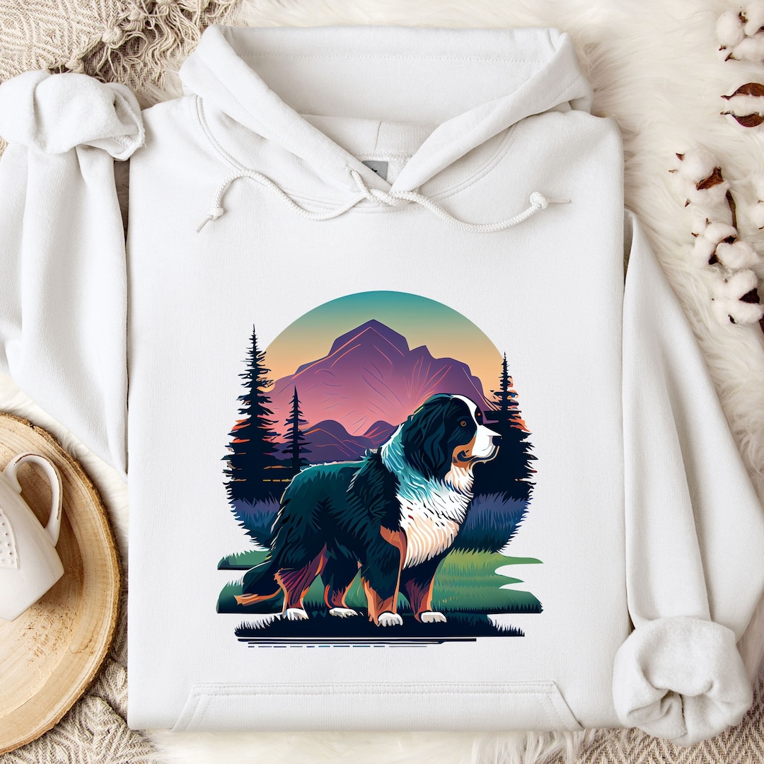 Bernese Mountain Dog Sweatshirt for Dog Lovers, Hooded Sweatshirt ...