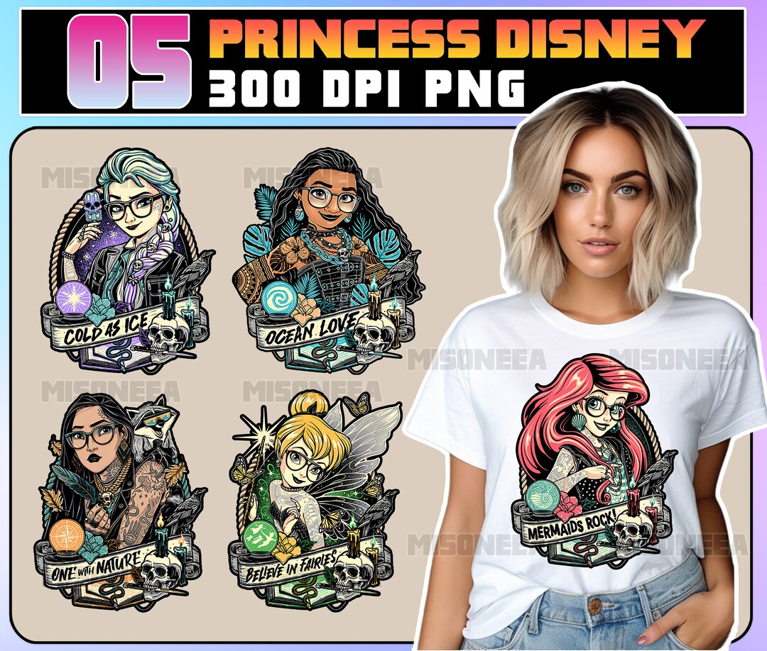 Punk Princess PNG Bundle Rock Princess PNG Magic Kingdom - Etsy