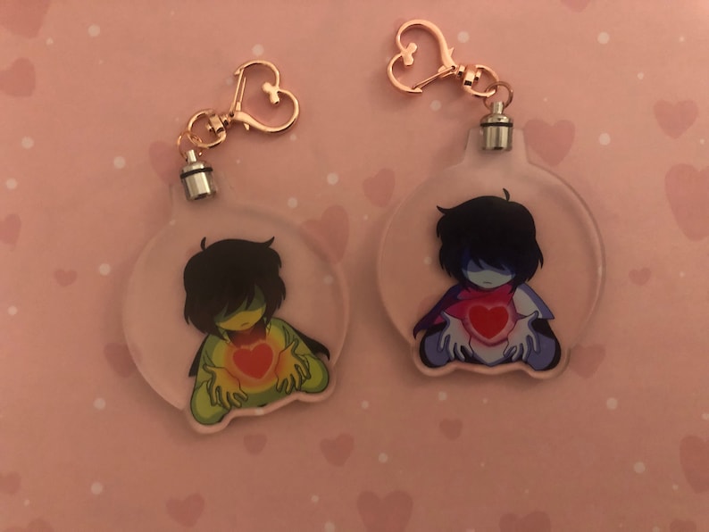 Undertale and Deltarune Light up Keychains - Etsy