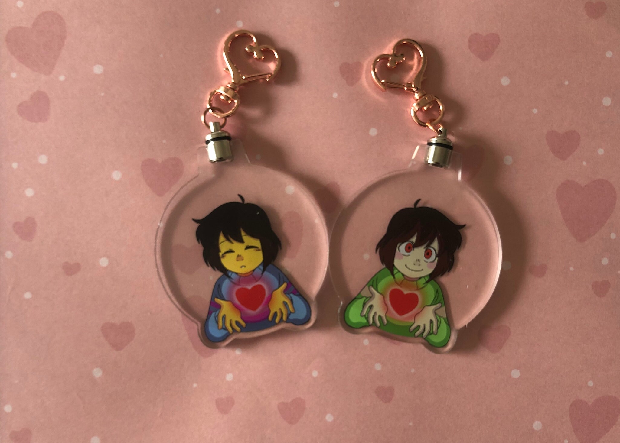 Undertale and Deltarune Light up Keychains - Etsy