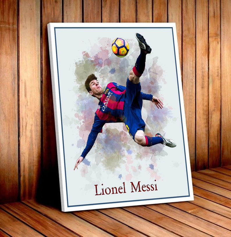 A Football Legende Lionel Messi Water Color Style Poster 3, legend in ...