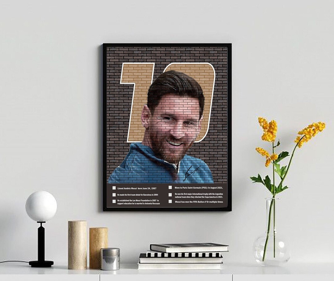 Football Legende Artistic Texture Lionel Messi Poster Design, Leo Messi ...