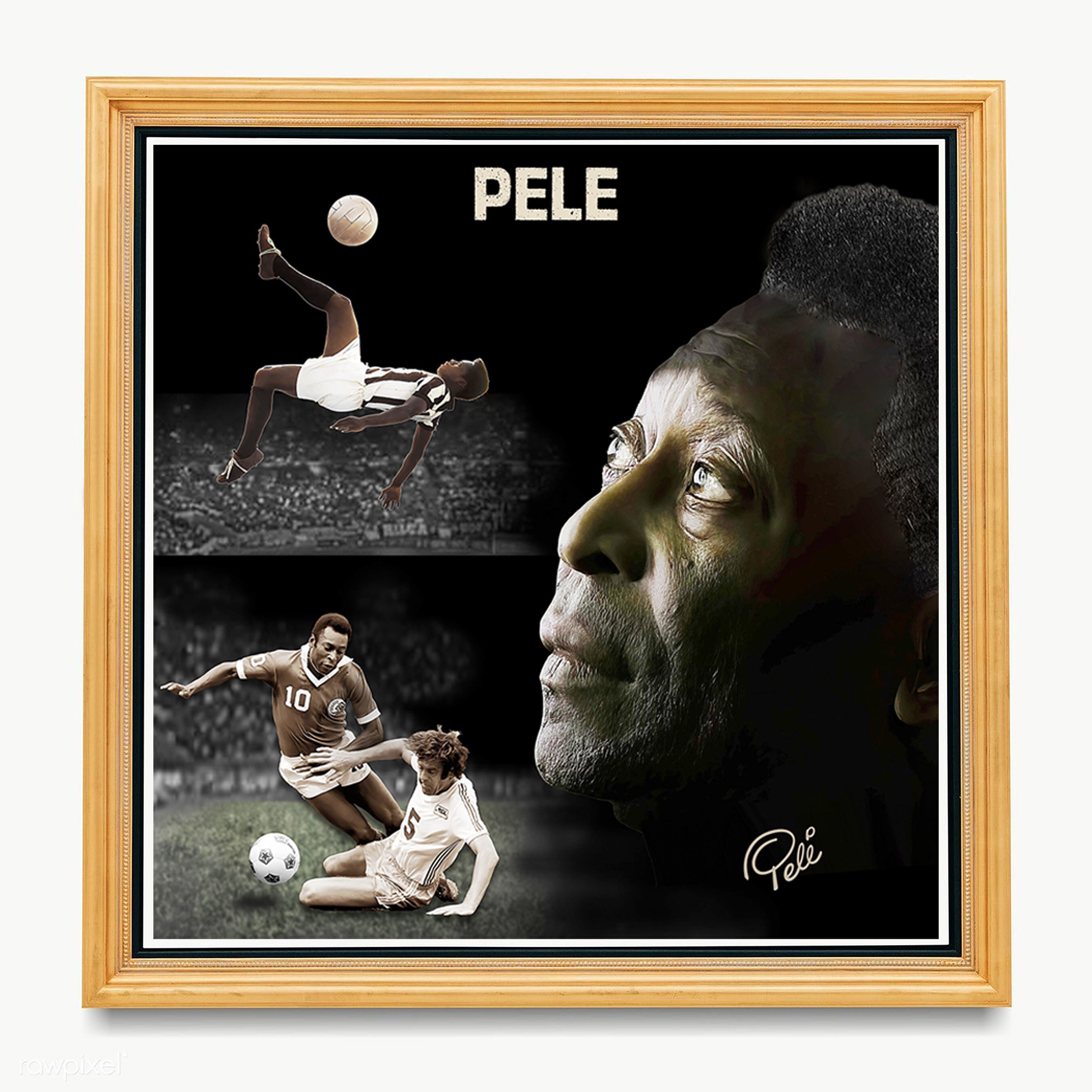 Pele-brazil Greatest Iconic Football Player Art Poster 3, A Legendary ...