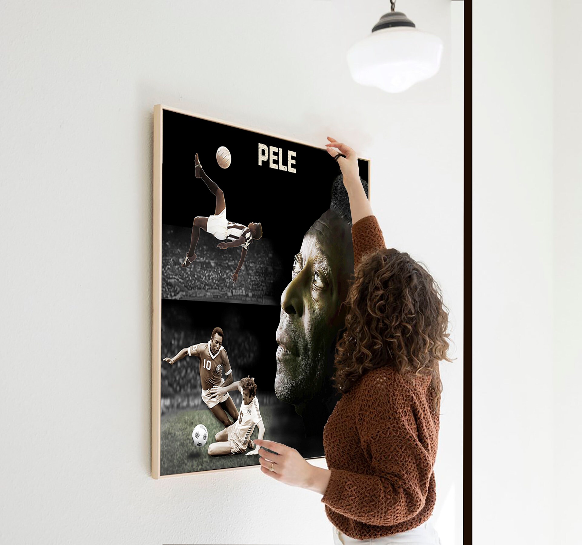 Pele-brazil Greatest Iconic Football Player Art Poster 3, A Legendary ...