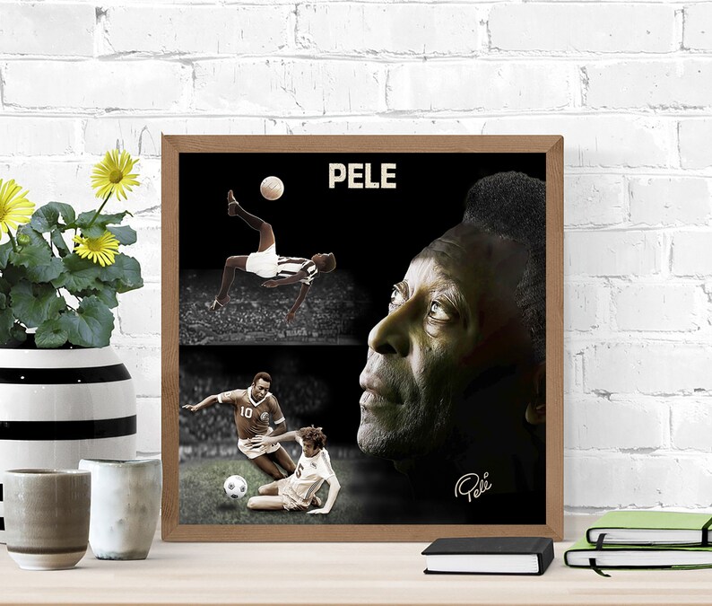 Pele-brazil Greatest Iconic Football Player Art Poster 3, A Legendary ...