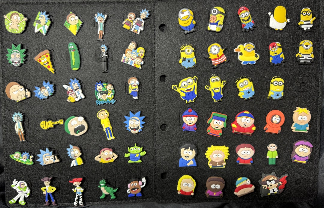 South Park Rick Morty Minions Toy Story Croc Charms Accessories - Etsy