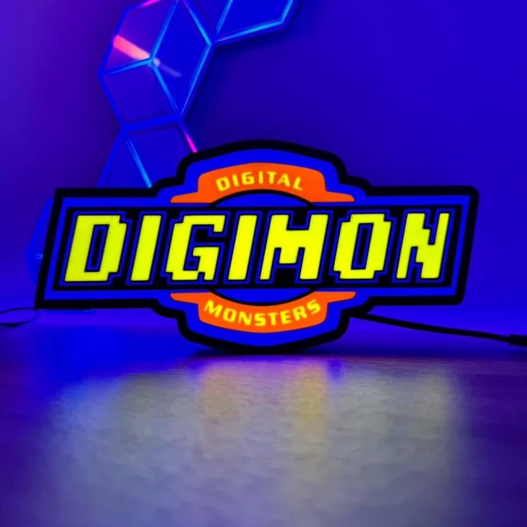 Monster Light Box - 3D Printed Digital Monsters LED Sign - Anime Room ...