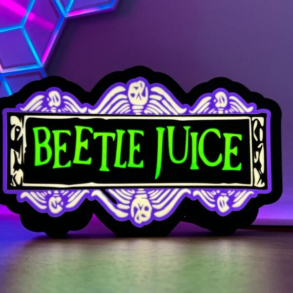 Beetlejuice Light up Sign - Etsy